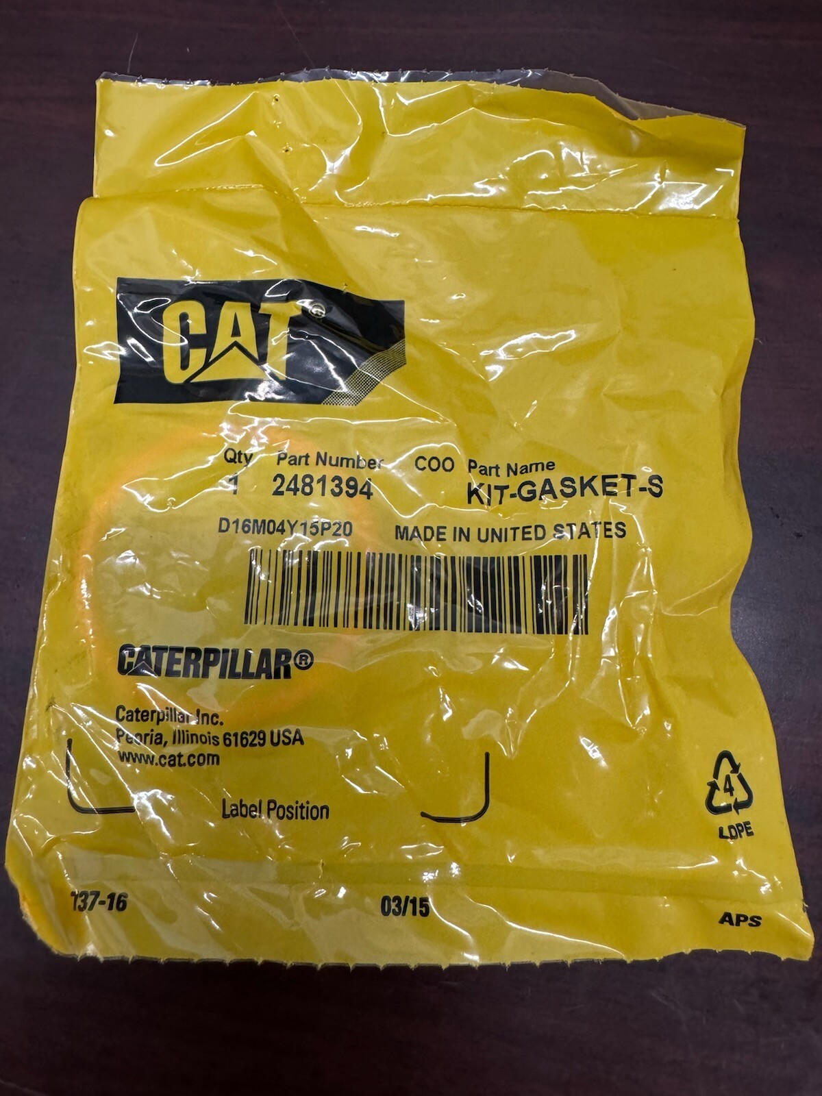 2481394 CAT O-RING GASKET KIT FOR INJECTOR | eBay