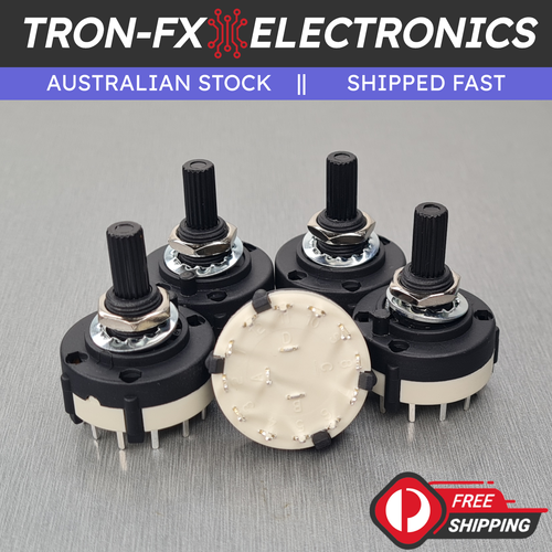 5PCS RS26 1 Pole 12 Position PCB Mount Band Rotary Switch 6mm Spline ...