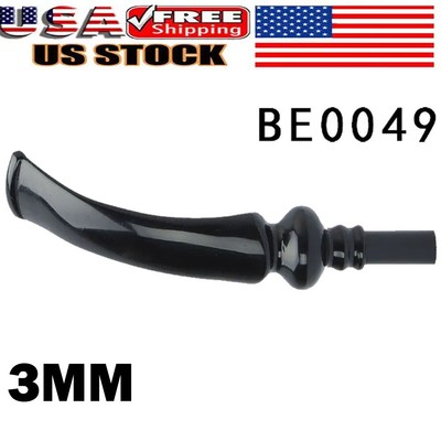 3mm Curved Pipe Stem Acrylic Stem Mouthpiece Replacement For Tobacco ...