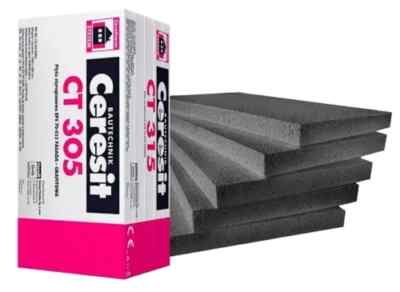 Ceresit 90mm Grey Polystyrene Graphite EPS board for EWI (6 pcs per ...