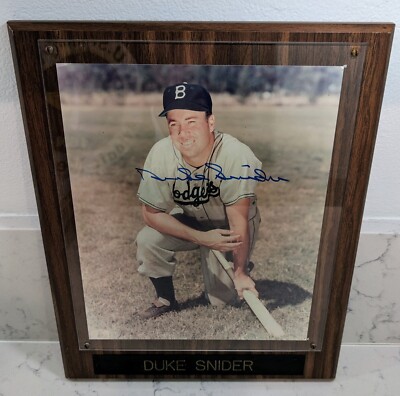 Duke Snider Signed Plaque Numbered COA | eBay