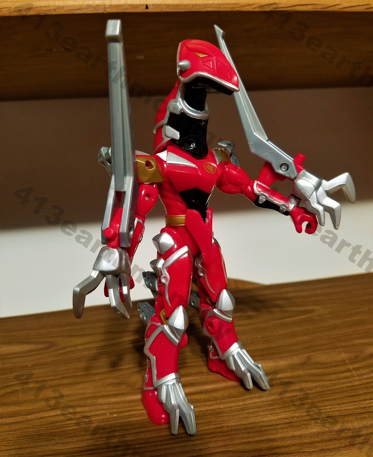 Power Rangers Dino Thunder "Quadra Battlized Red Ranger" (Complete) | eBay