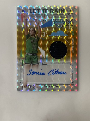 2024-25 Bowman U Best Sonia Citron Patch Auto Let It Rain Gold Geometric #14/50 | eBay
