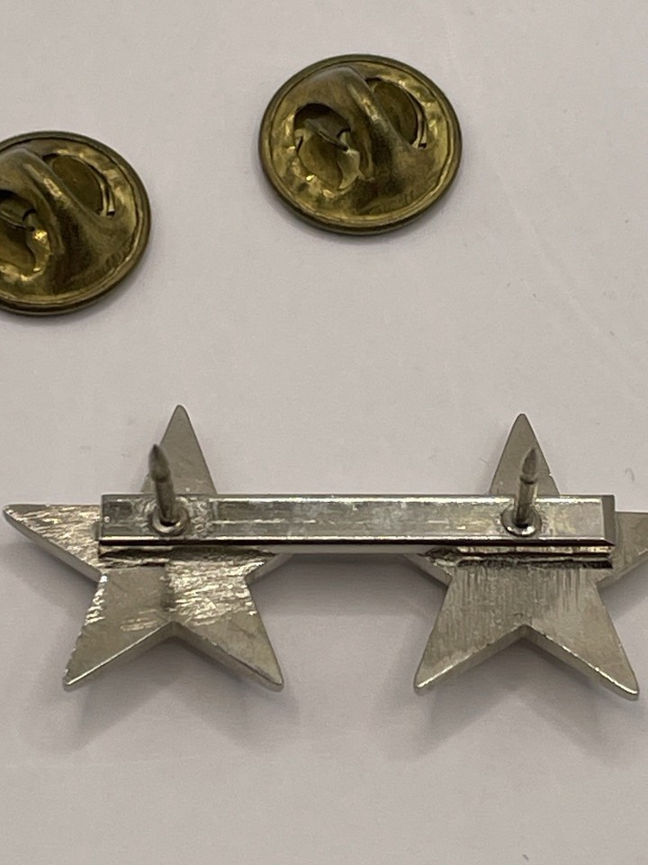 5 pcs US Military Original General Rank Pins 3 Sets Of Two Star / One ...