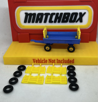MATCHBOX SERIES - NO 40 - HAY WAGON TRAILER (TIRES AND ENDS ONLY) Two ...