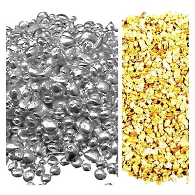 1/2 TROY OZ .9999+ FINE SILVER SHOT + 10 PIECE ALASKAN YUKON PURE GOLD ...