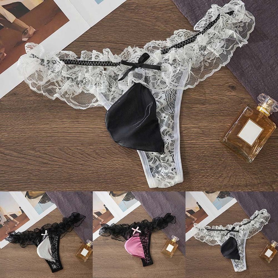 Bulge Pouch Men Thong Trim Patchwork Underpants Design Polyester ...