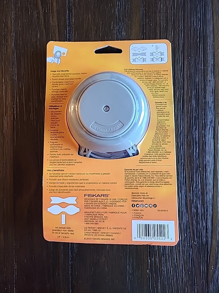 NEW Fiskars X-Large Easy Squeeze Punch Bow Tie | eBay