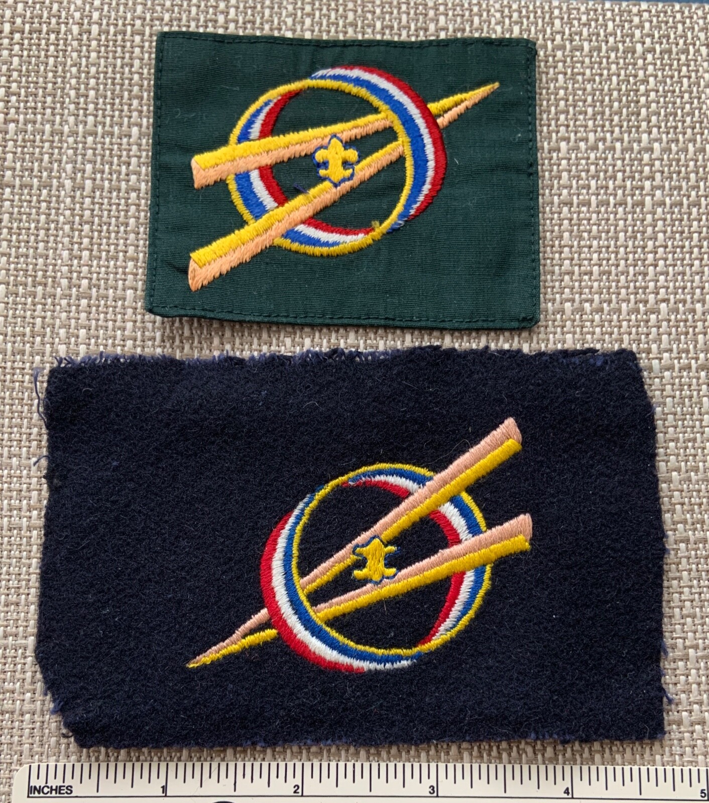 2 Vintage EXPLORER Boy Scouts of America PATCHES Circle V BSA Uniform ...