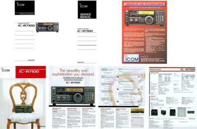 ICOM IC-R7100 R7100 INSTRUCTION + SERVICE MANUAL + COLOR BROCHURE ...