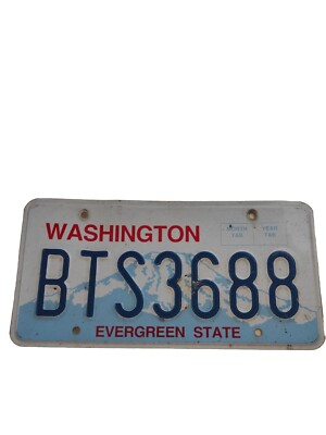 Washington Expired License Plate BTS3688 Mountain Scene Mancave Garage ...