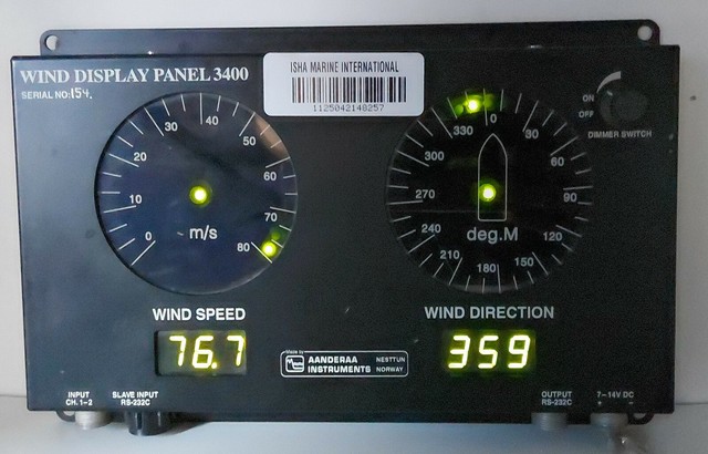 Aanderaa Instruments Wind Display Panel 3400 Speed & Direction for sale ...