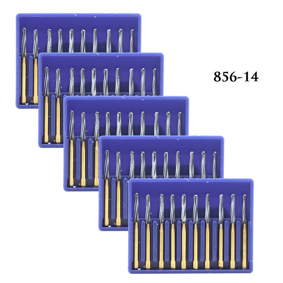 10 Pcs Dental Carbide Trimming & Finishing Burs FG7404/7406/7408/7901 ...