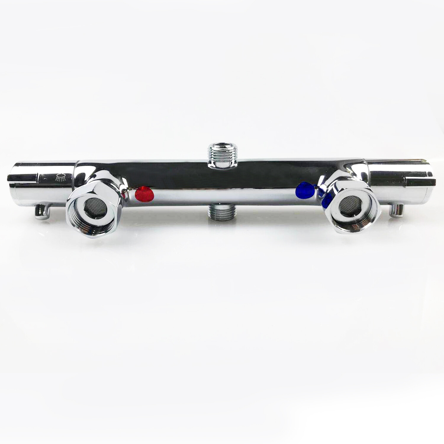 Thermostatic Exposed Shower Mixer Bathroom Twin Head Large Square Bar ...