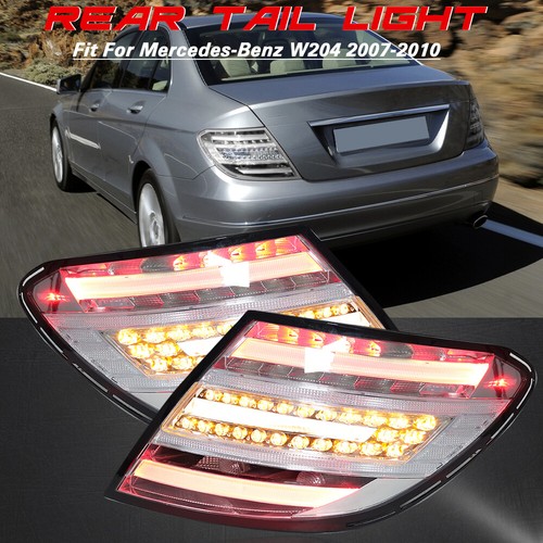 LED Clear Tail Lights Rear Brake Lamps For Mercedes Benz W204 2007-2010 ...
