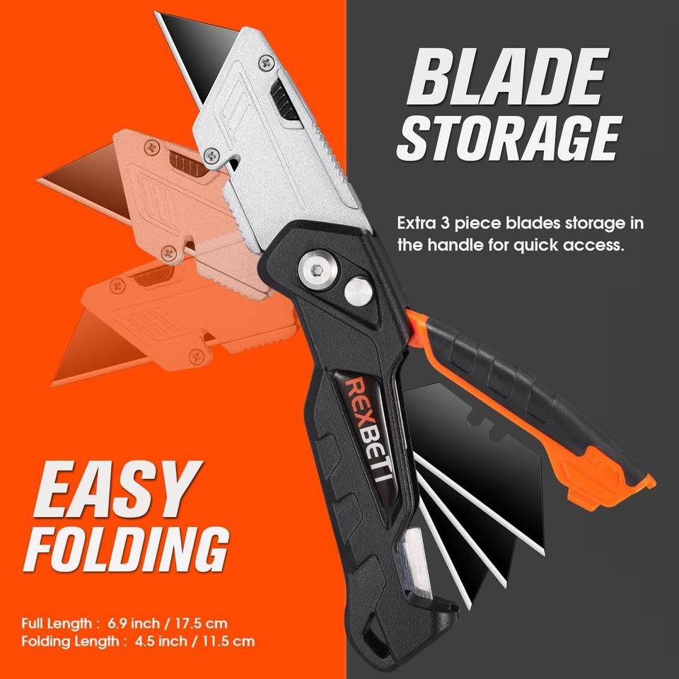 2-Pack Utility Knife, SK5 Heavy Duty Retractable Box Cutter for Cartons ...