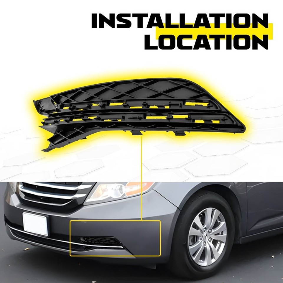 Driver Side Fog Light Bezel Cover Trim Black For 2014-2017 Honda ...