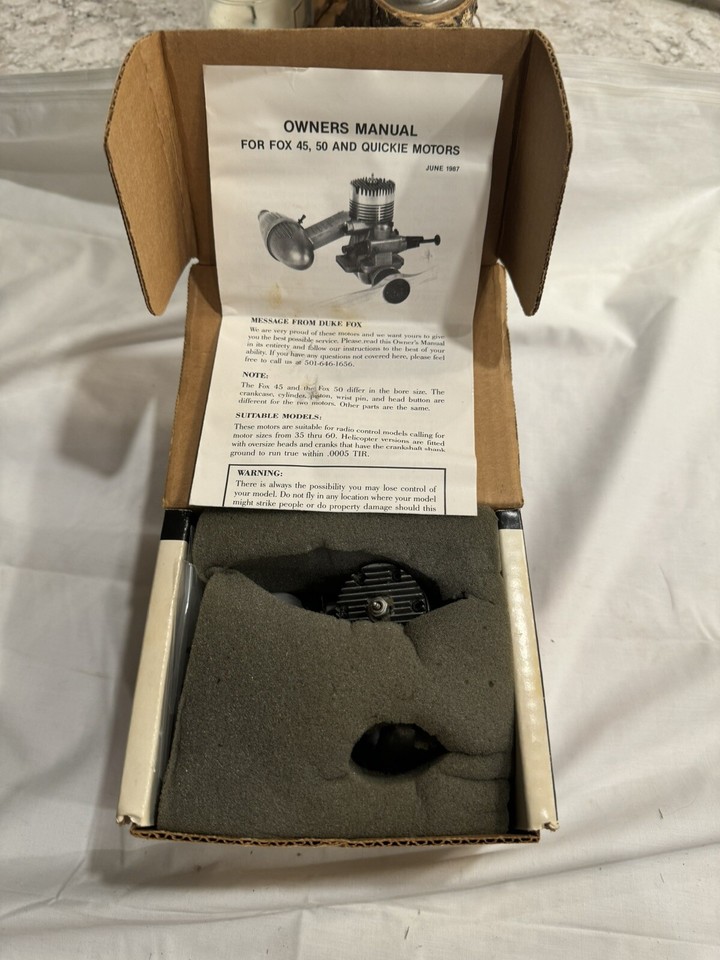 FOX 24600 45 BBRC W/ Muffler Model Aircraft Motor | eBay