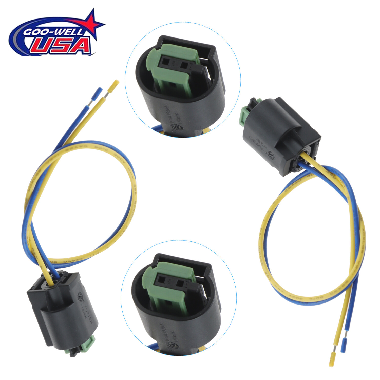 2Pcs ABS Wheel Speed Sensor Connector Plug for GMC Sierra 1500 2500HD ...