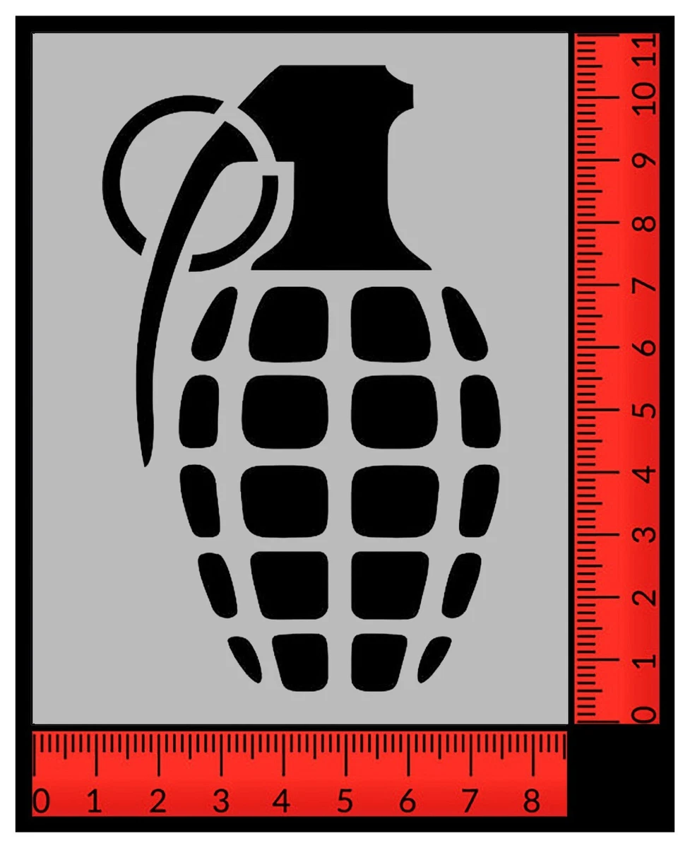 Hand Grenade Stencil