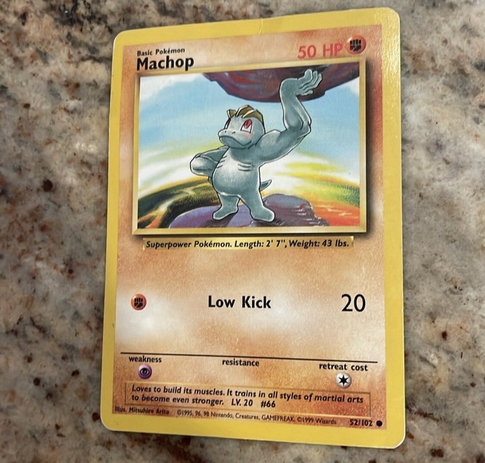 1999 Rare Machop 1995,96,98 Original Pokemon Card | eBay