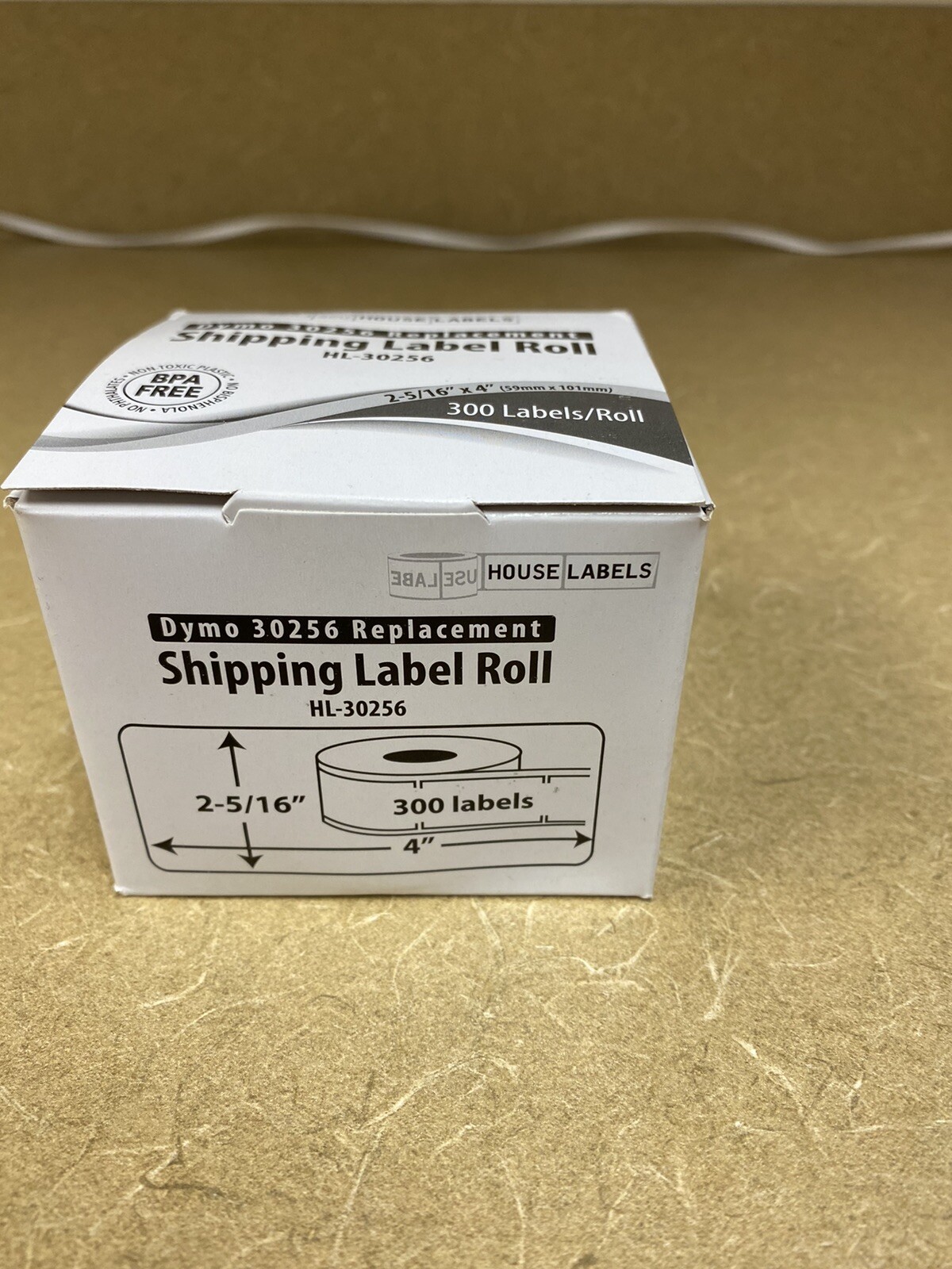 HouseLabels HL-30256 Dymo 300 Labels Permanent Adhesive Roll - White ...