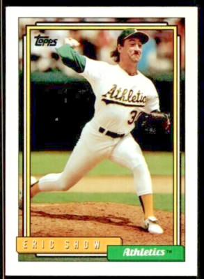 1992 Topps #132 Eric Show Pitcher Oakland Athletics FREE shipping | eBay
