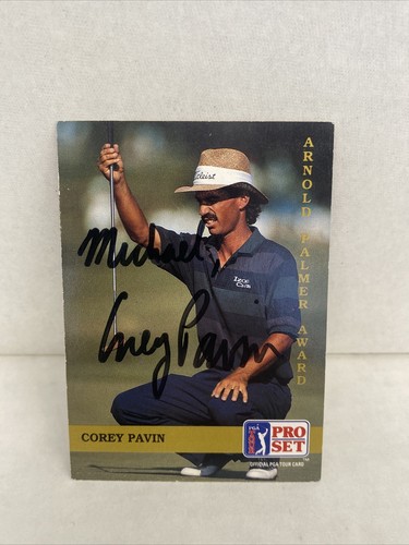 1992 Pro Set PGA Tour Golf #185 Corey Pavin On Card Autograph Signed | eBay