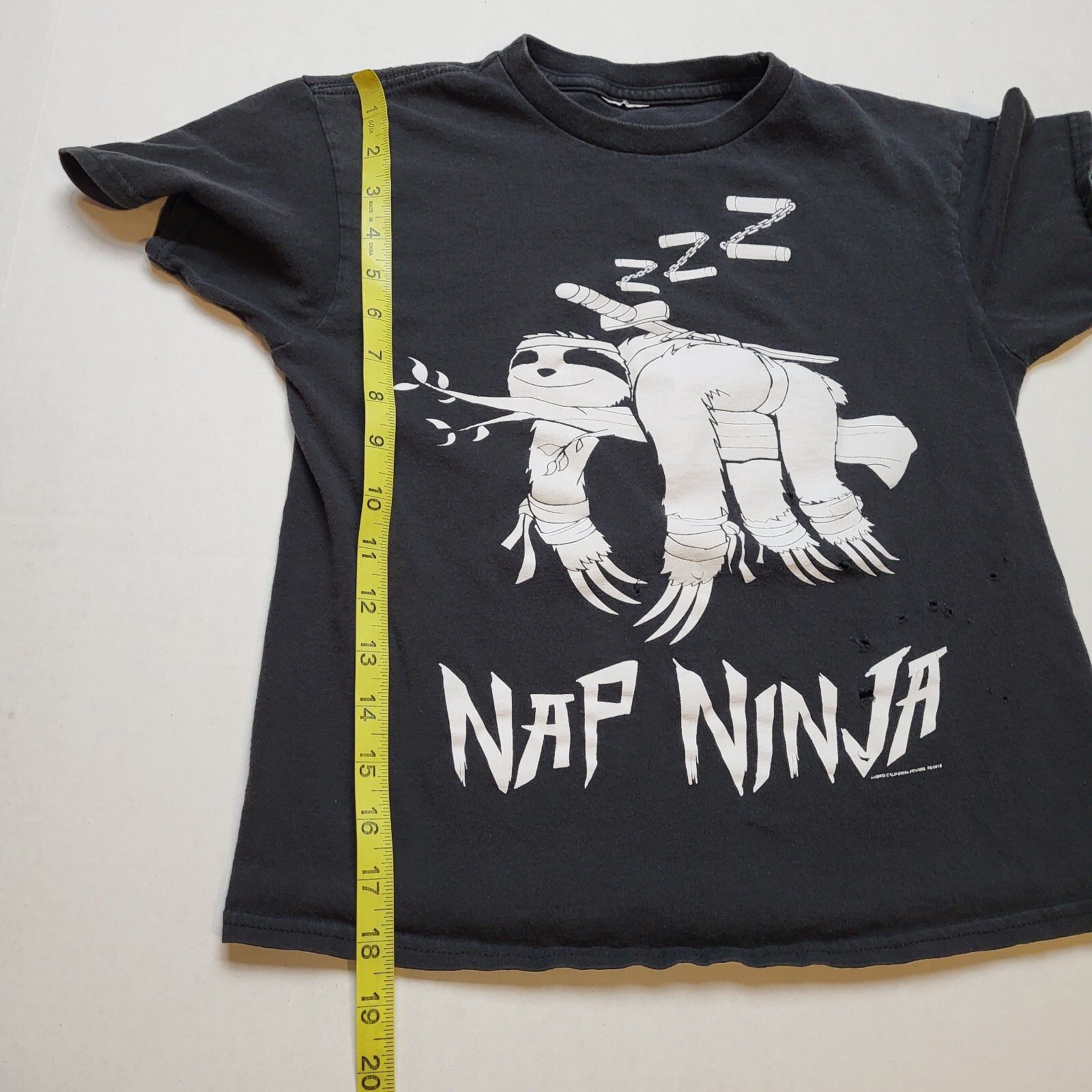 Nap Ninja Sloth Youth Boys T-Shirt L Black Sleep 🐶24 | eBay