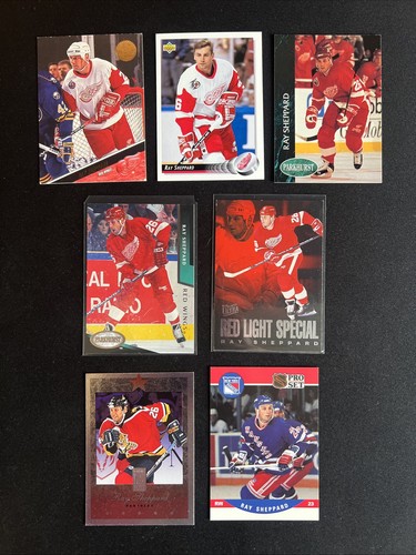 Ray Sheppard 7 Card NHL Ice Hockey Trading Card Lot Ultra Red Light ...
