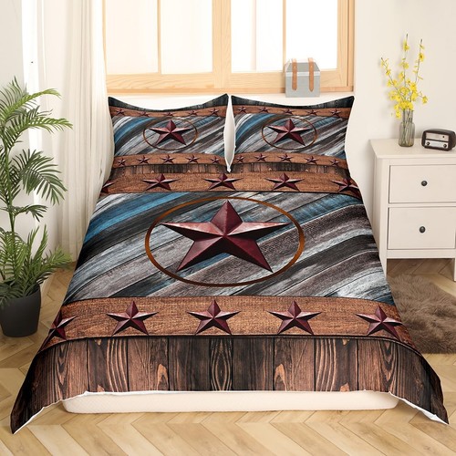 Rustic Texas Star Comforter Cover Western Texas Bedding Set for Boys ...