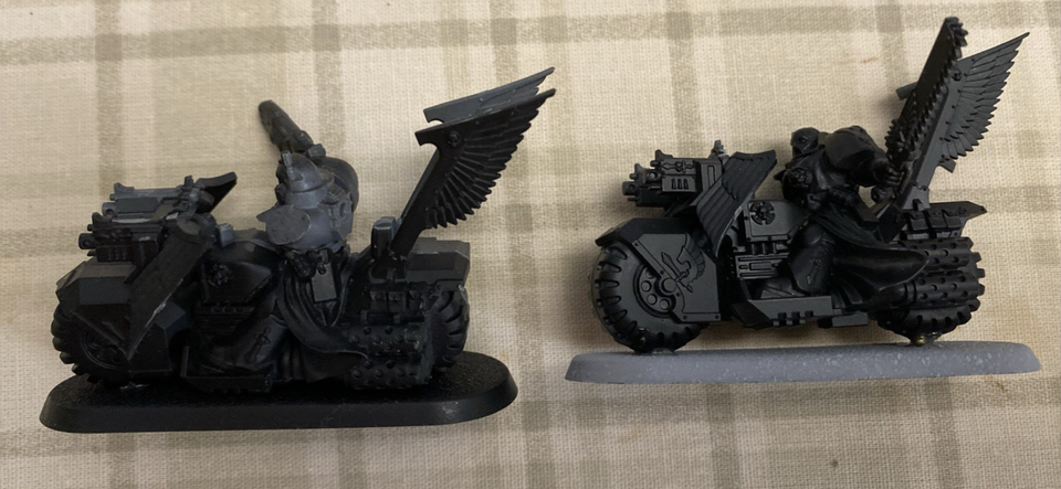 Warhammer 40K 5 Plastic Space Marine Dark Angels Bikes Incomplete E102 ...