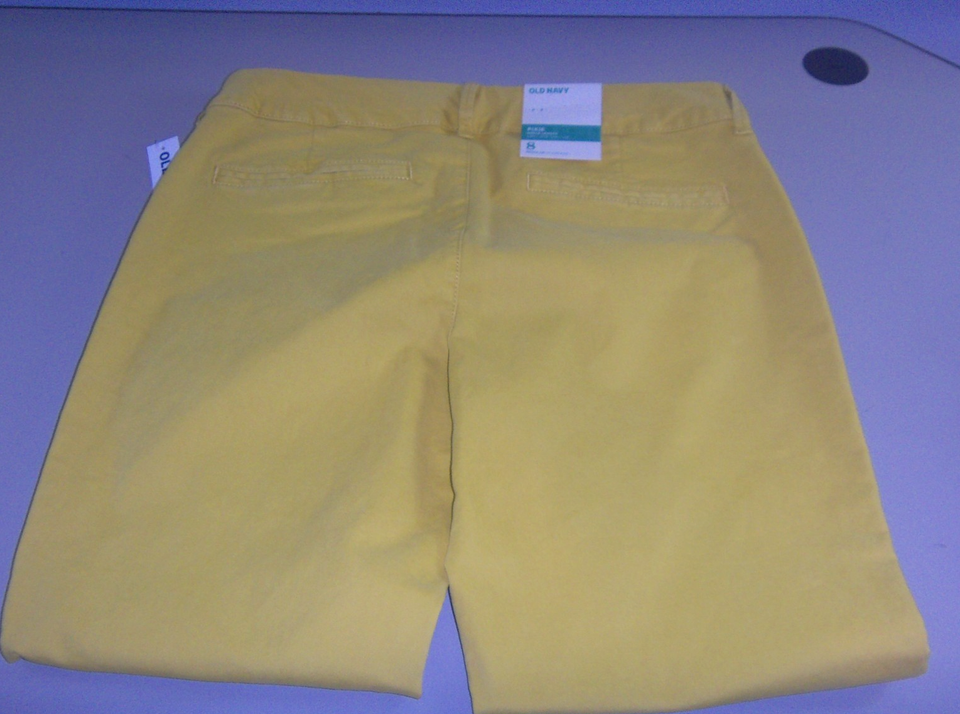 NWT OLD NAVY MUSTARD YELLOW PIXIE ANKLE LENGTH PANTS SIZE 8 | eBay
