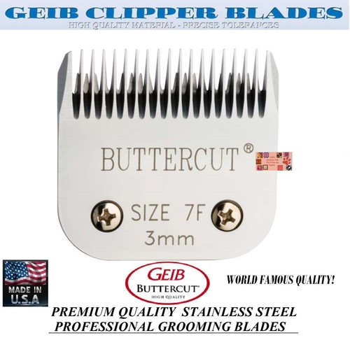 GEIB BUTTERCUT STAINLESS STEEL 7F BLADE*Fit Oster A5/A6,MOST Wahl,Andis ...