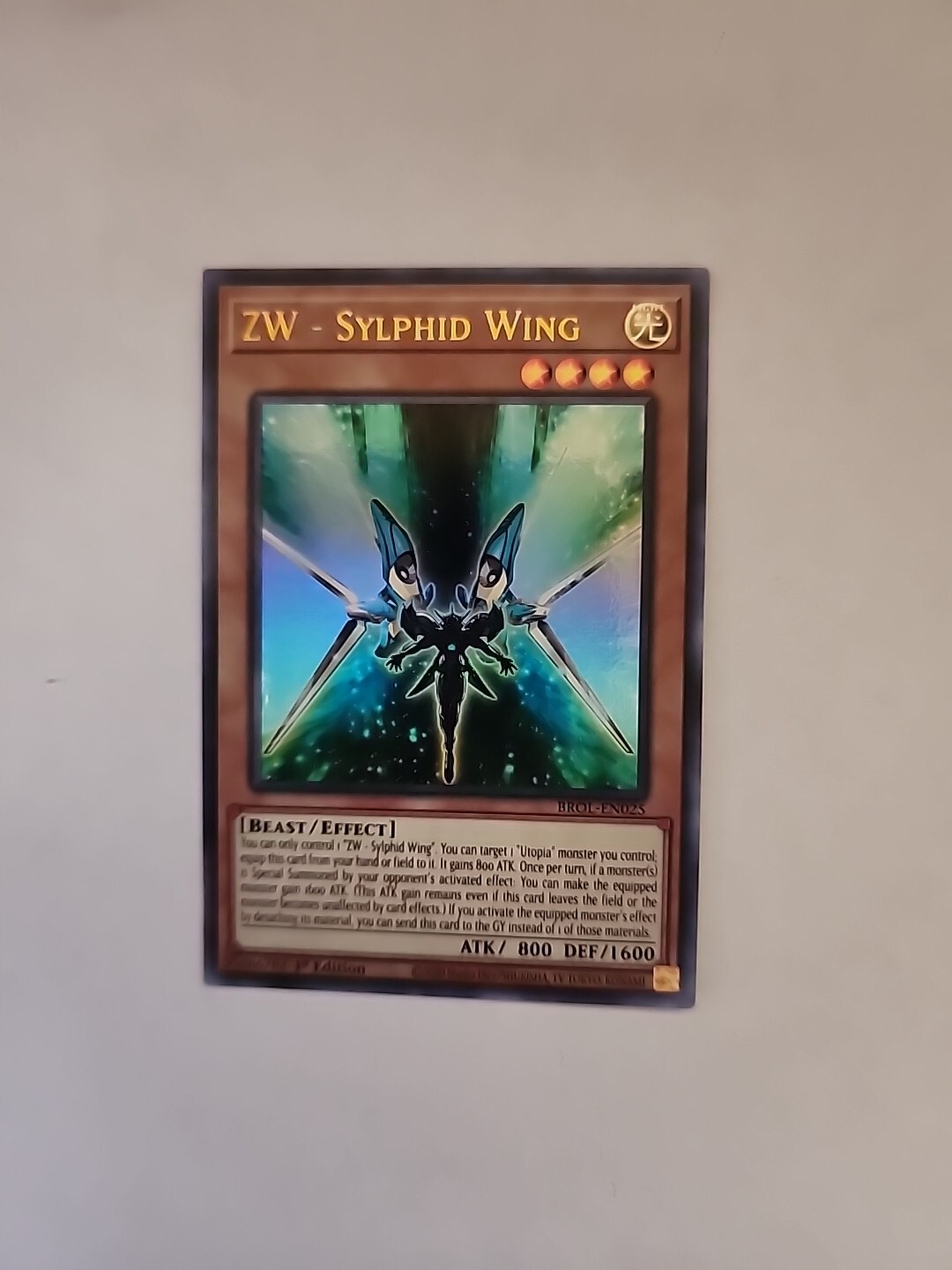 Yugioh! ZW - Sylphid Wing - BROL-EN025 - Ultra Rare - 1st Edition Near ...