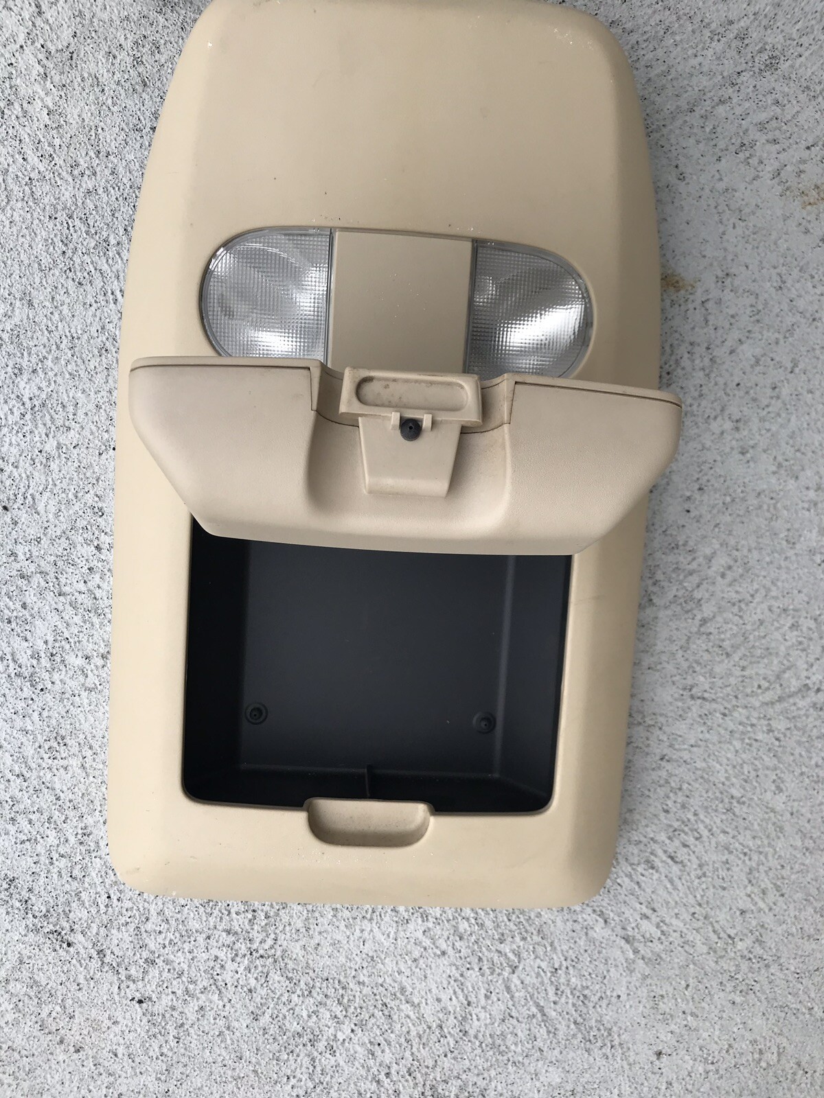 04-08 Ford F150 Overhead Console Assembly Storage Cubby Dome Light Tan ...