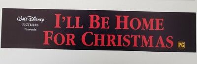 I'll Be Home for Christmas, 1998 (5" X 25") Movie Theater Mylar Banner ...