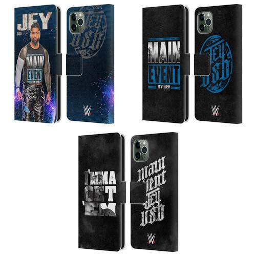 OFFICIAL WWE JEY USO LEATHER BOOK WALLET CASE COVER FOR APPLE iPHONE ...