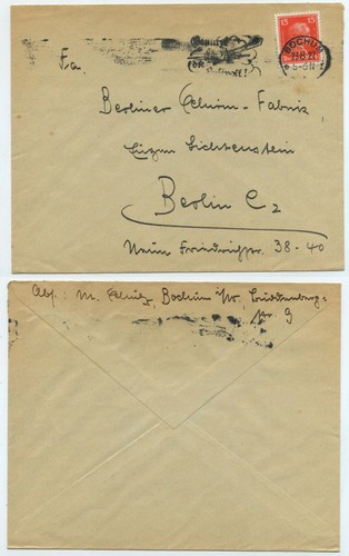 78079 - Beleg - Bochum 23.8.1927 nach Berlin | eBay.de
