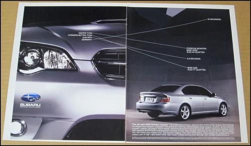 2005 Subaru Legacy 2-Page Print Ad 2004 Car Automobile Advertisement ...