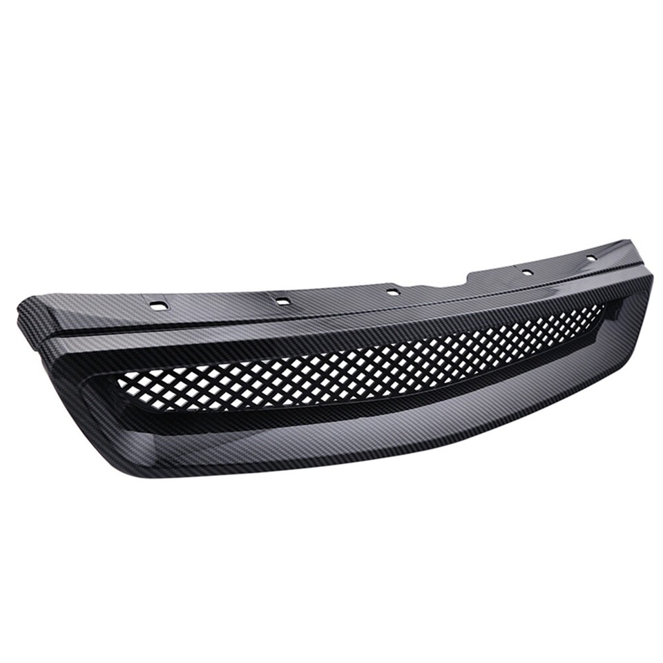 Front Hood Mesh Grill Grille ABS Carbon Fiber for 99-00 Honda Civic EX ...