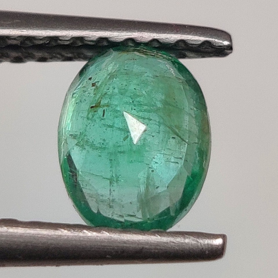 0.74 CT - Natural Zambian Emerald Nice Luster Green Gem Oval Shape - 7506 | eBay