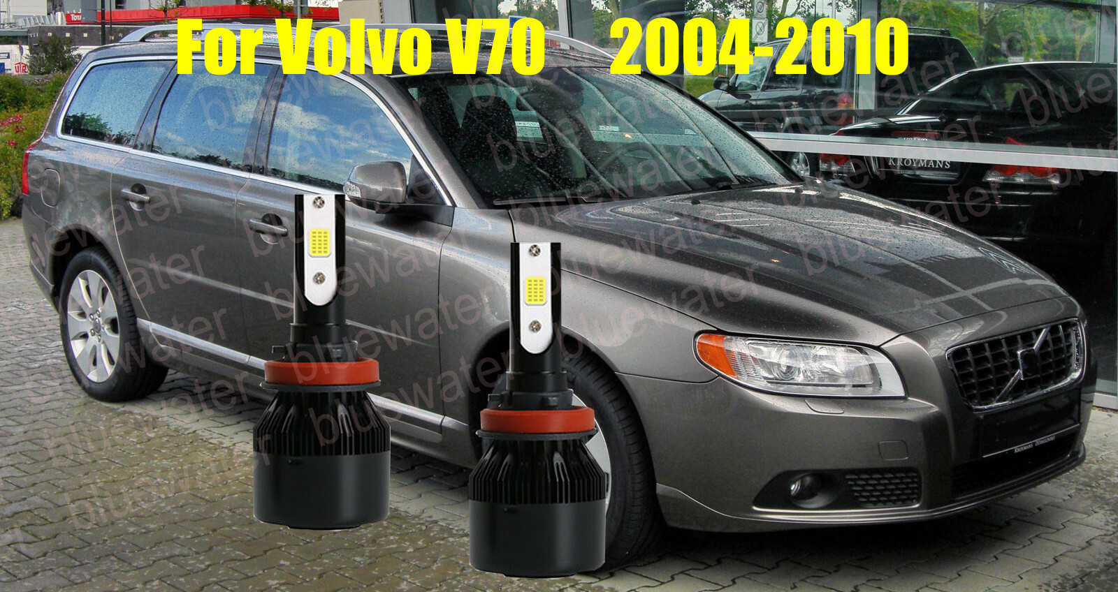 LED For Volvo V70 2004-2010 Headlight Kit H11 6000K White CREE Bulbs ...