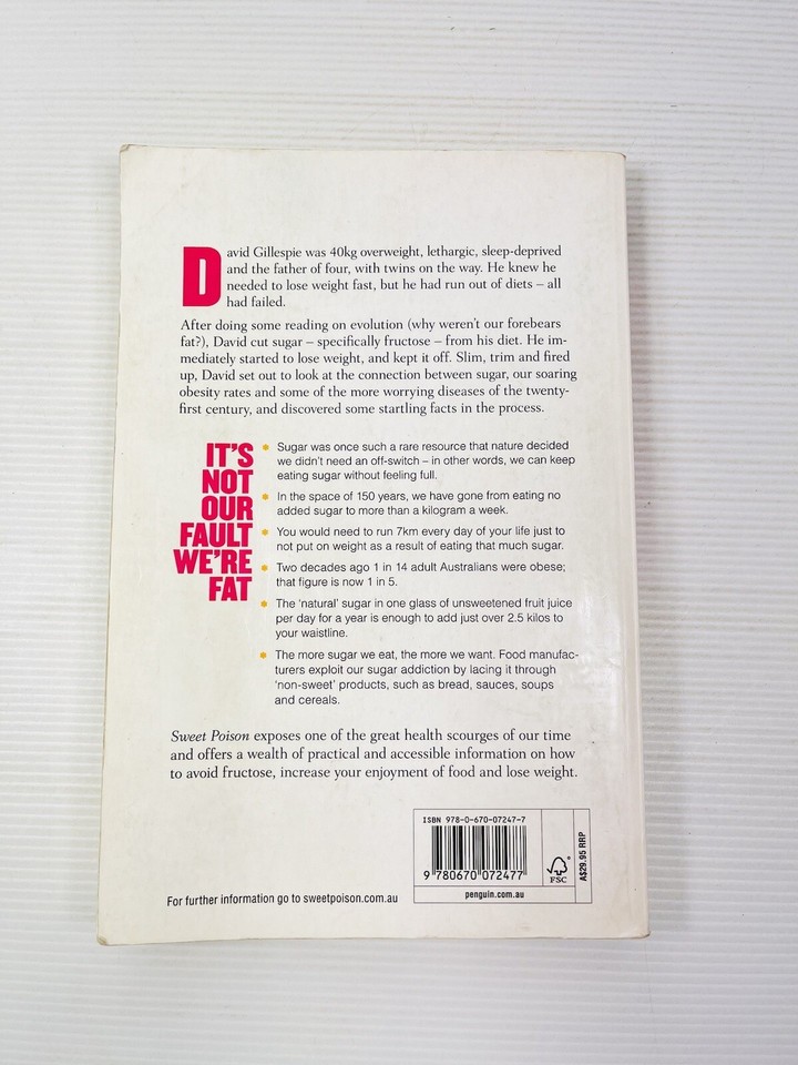 Sweet Poison Why Sugar Makes Us Fat By David Gillespie Health Paperback ...