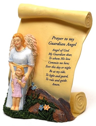Guardian Angel W Girl Scroll Plaque 0172-3017 | eBay