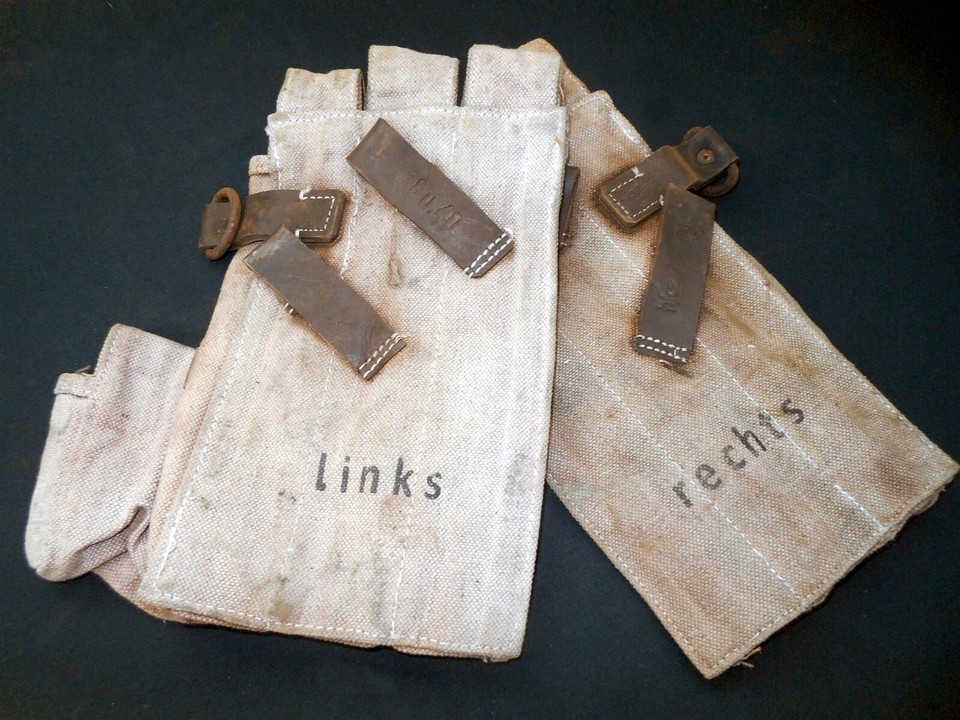 WW2 German Wehrmacht - MP38 / MP40 CANVAS MAGAZINE POUCHES ...