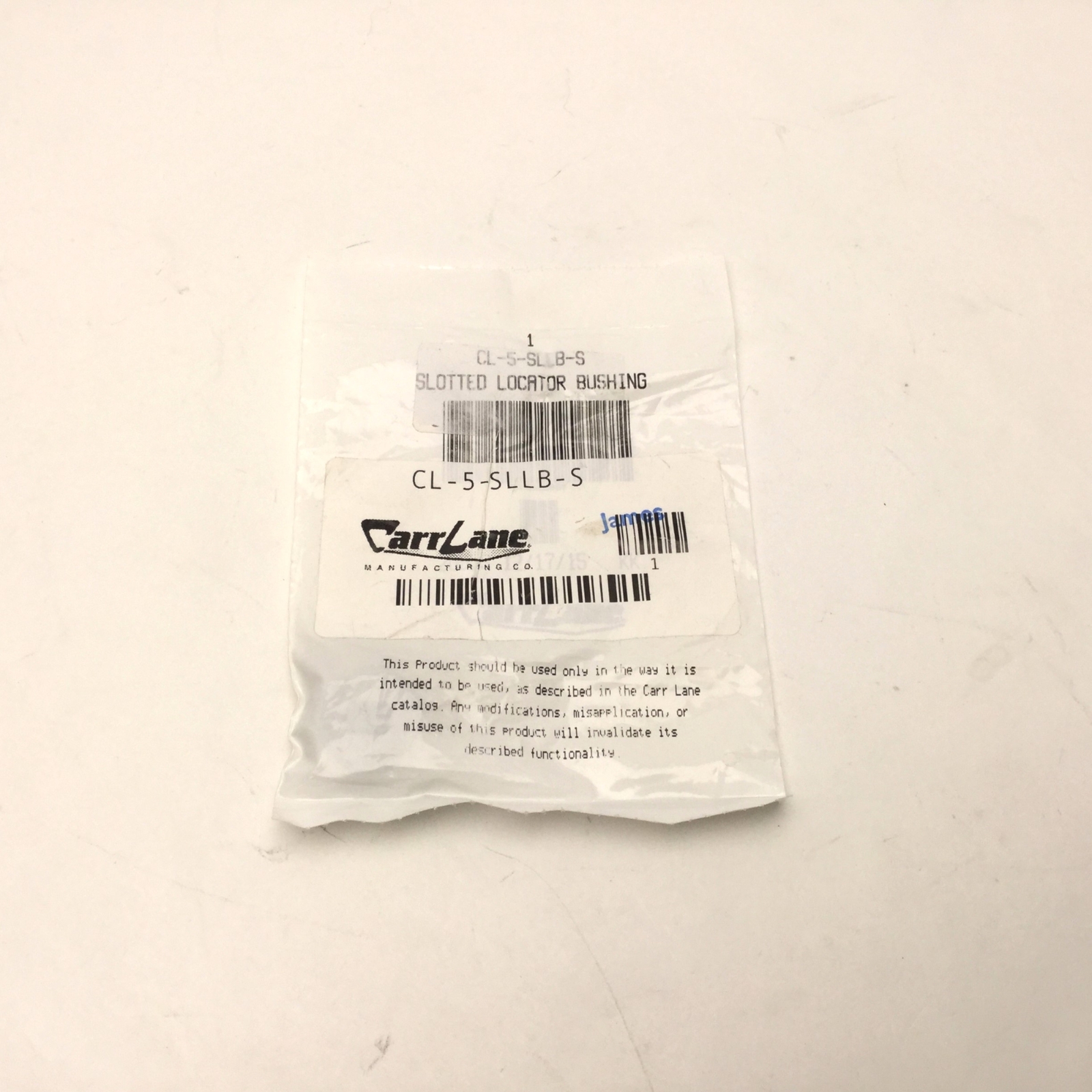 Carrlane CL-5-SLLB-S Slotted Locator Bushing, Diameter 1", Pin Diameter ...