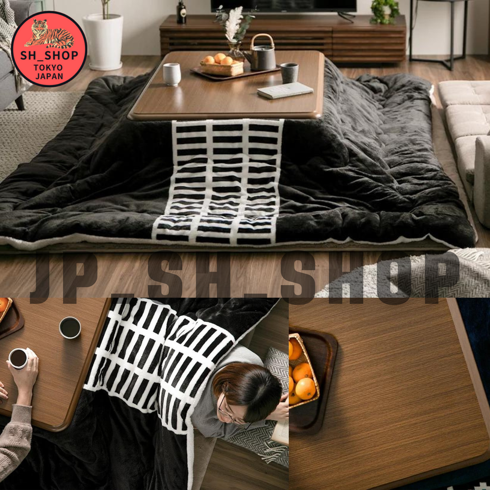 Kotatsu Futon 260x205cm & Table 120x80x36-41cm Set 6color variations | eBay