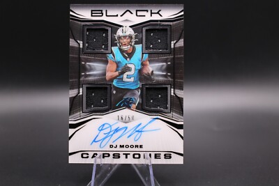2022 Panini Black DJ Moore Autograph Patch /50 Capstones On Card Copper ...