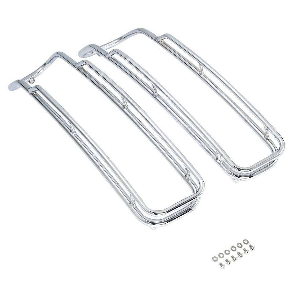 Chrome Saddlebags Lid Top Rails Trim Rack Guard Fit For Harley Touring ...